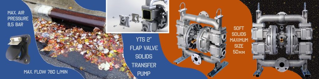 Flap Valve Air Diaphragm Pump for Large Solids | YTS Japan